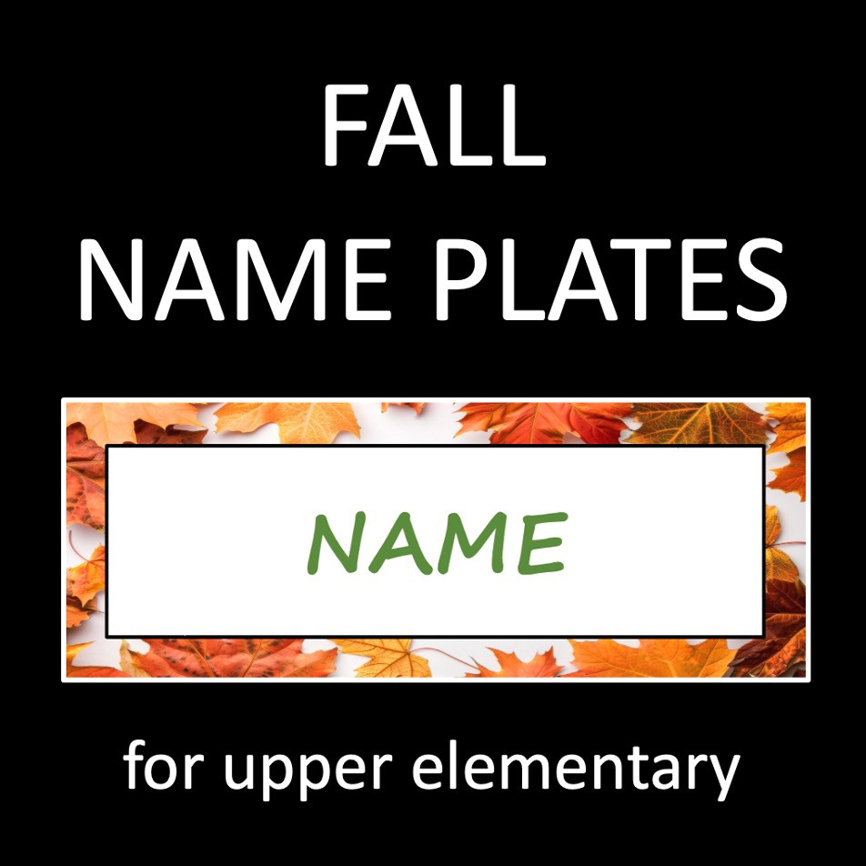 Fall Name Plates