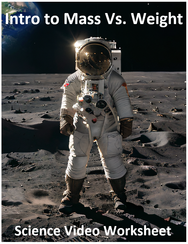 Intro to Mass Vs. Weight. Video sheet, Google Forms, Canvas & more V2