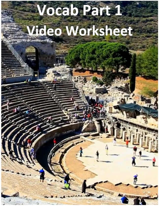 "Vocabulary Builder Part 1" Video sheet, Google Forms, Canvas & more V2