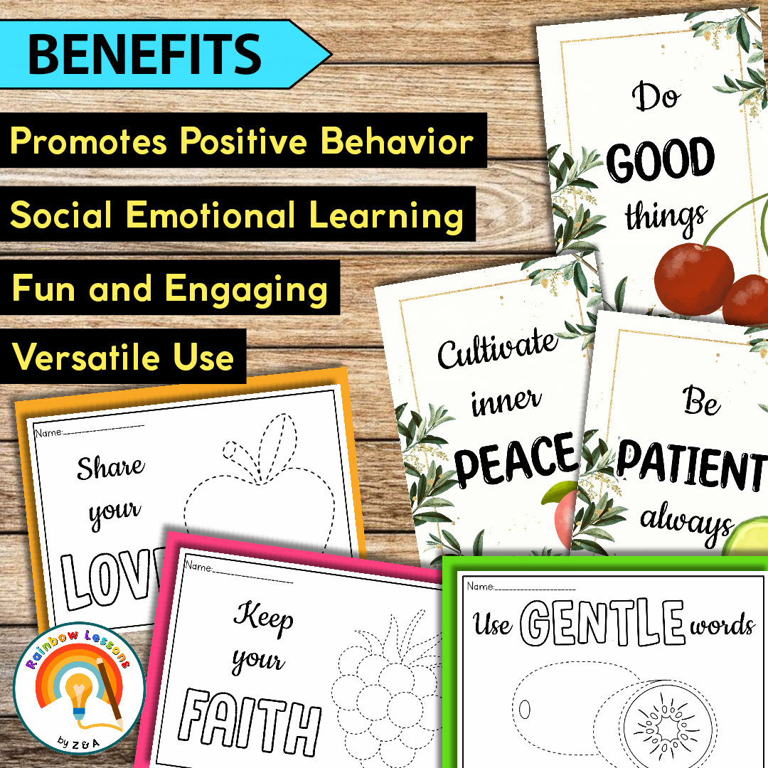 Fruits of the Spirit Posters Classroom Rules | Fruits of the Spirit ...