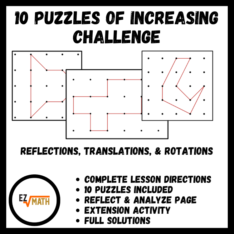 Find The Shape Twins: 8th Grade Congruence & Transformation Puzzle Activity