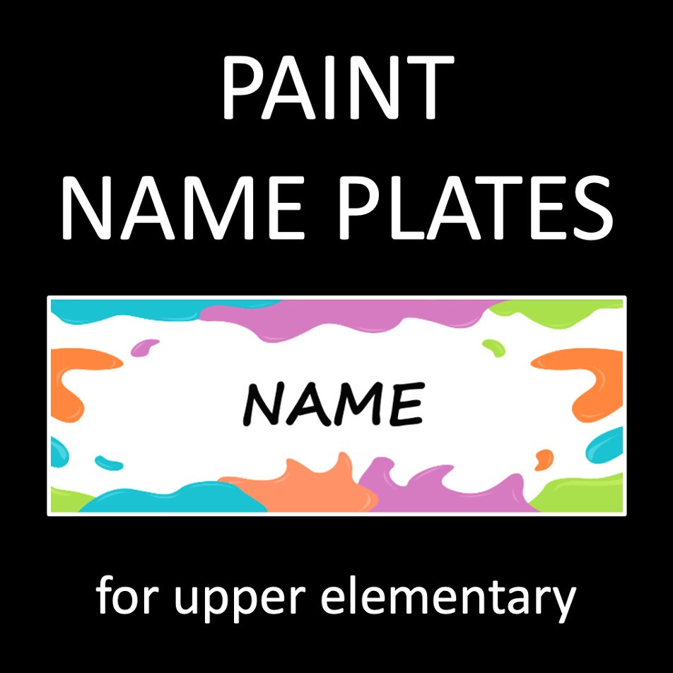 Paint Name Plates