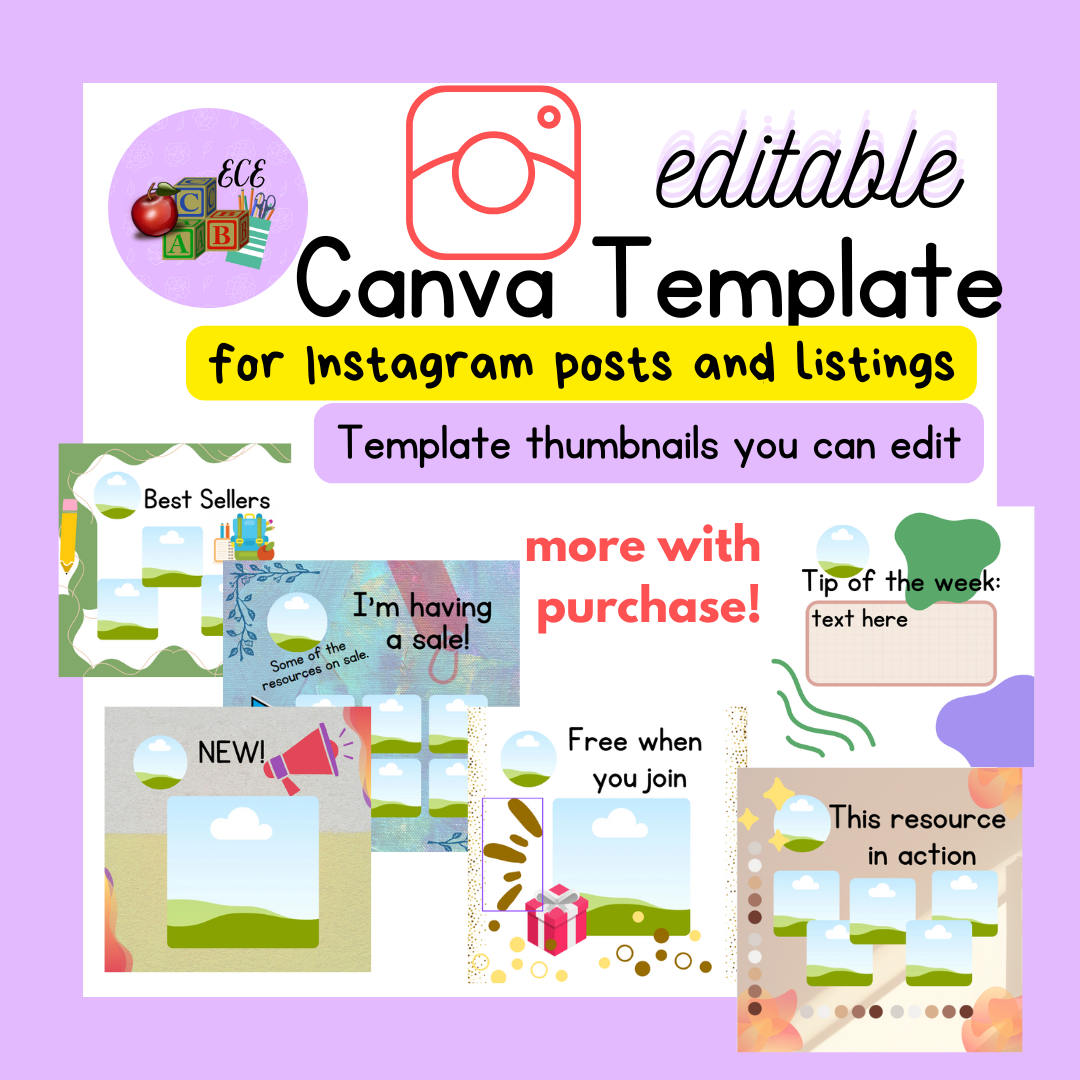 Canva Template for Instagram Posts & Listings