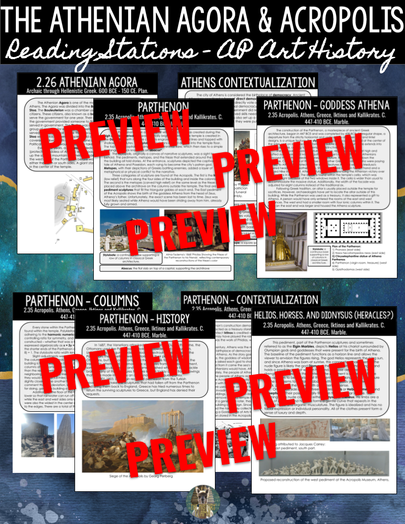 Athenian Agora & Acropolis Reading Station - AP Art History - Amped Up ...