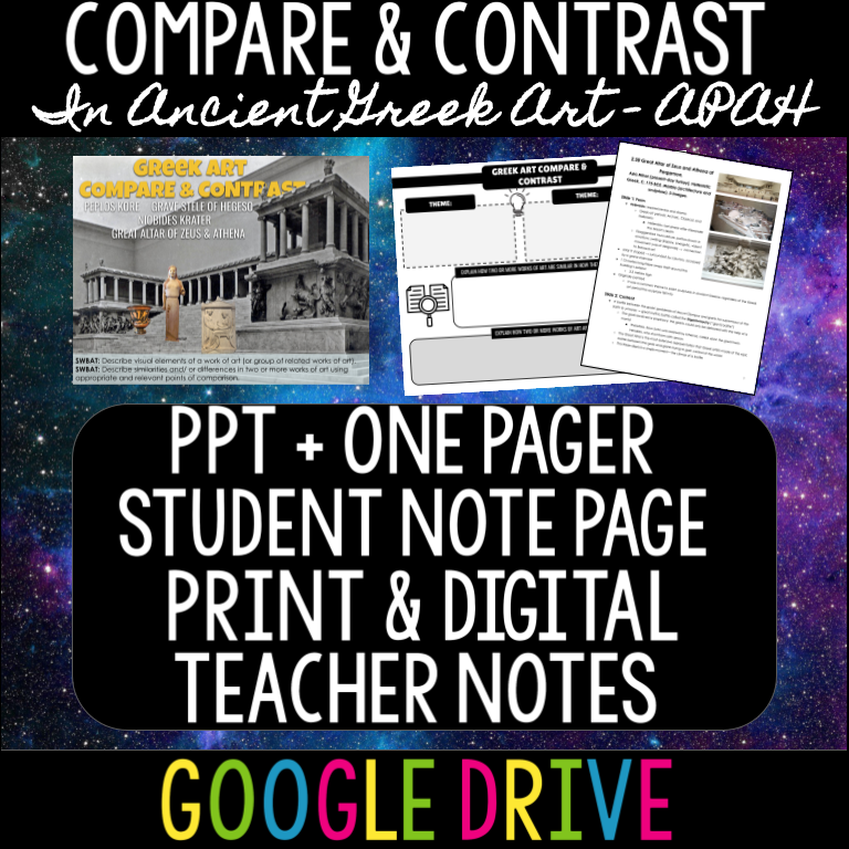 Compare & Contrast in Ancient Greek Art - PPT + One Pager - AP Art ...