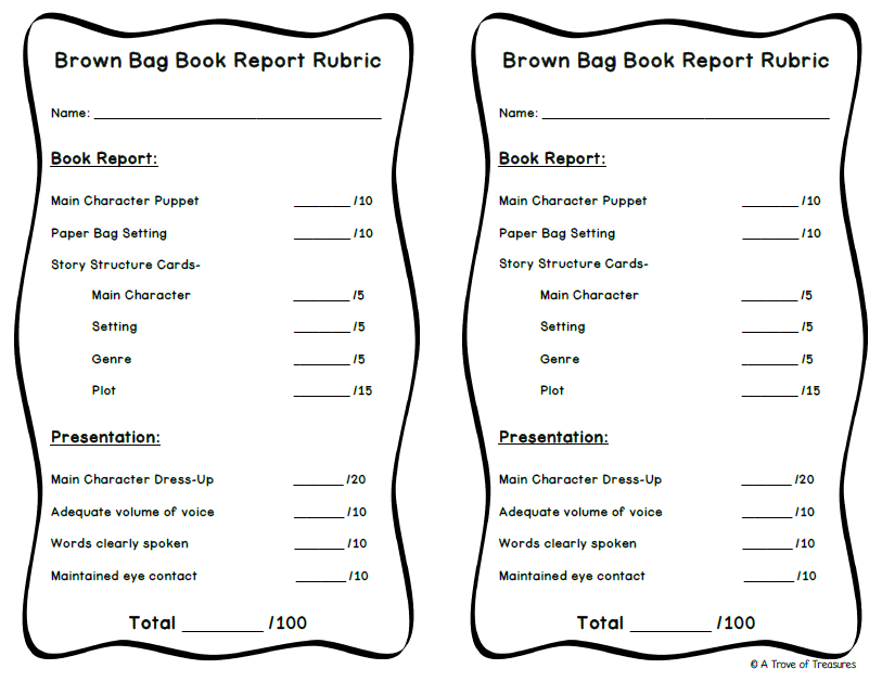 Brown Bag Book Report - Amped Up Learning