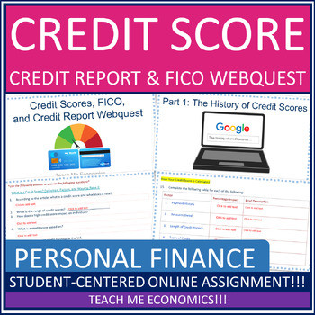 Credit Score, Credit Report & FICO Economic Personal Financial Literacy ...