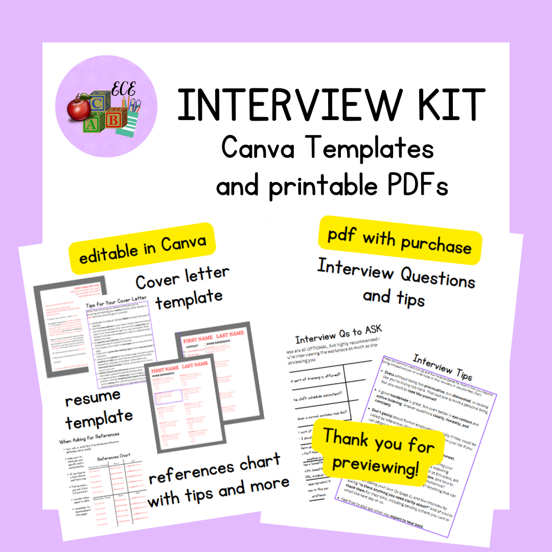 Interview Prep Kit (Canva Templates)