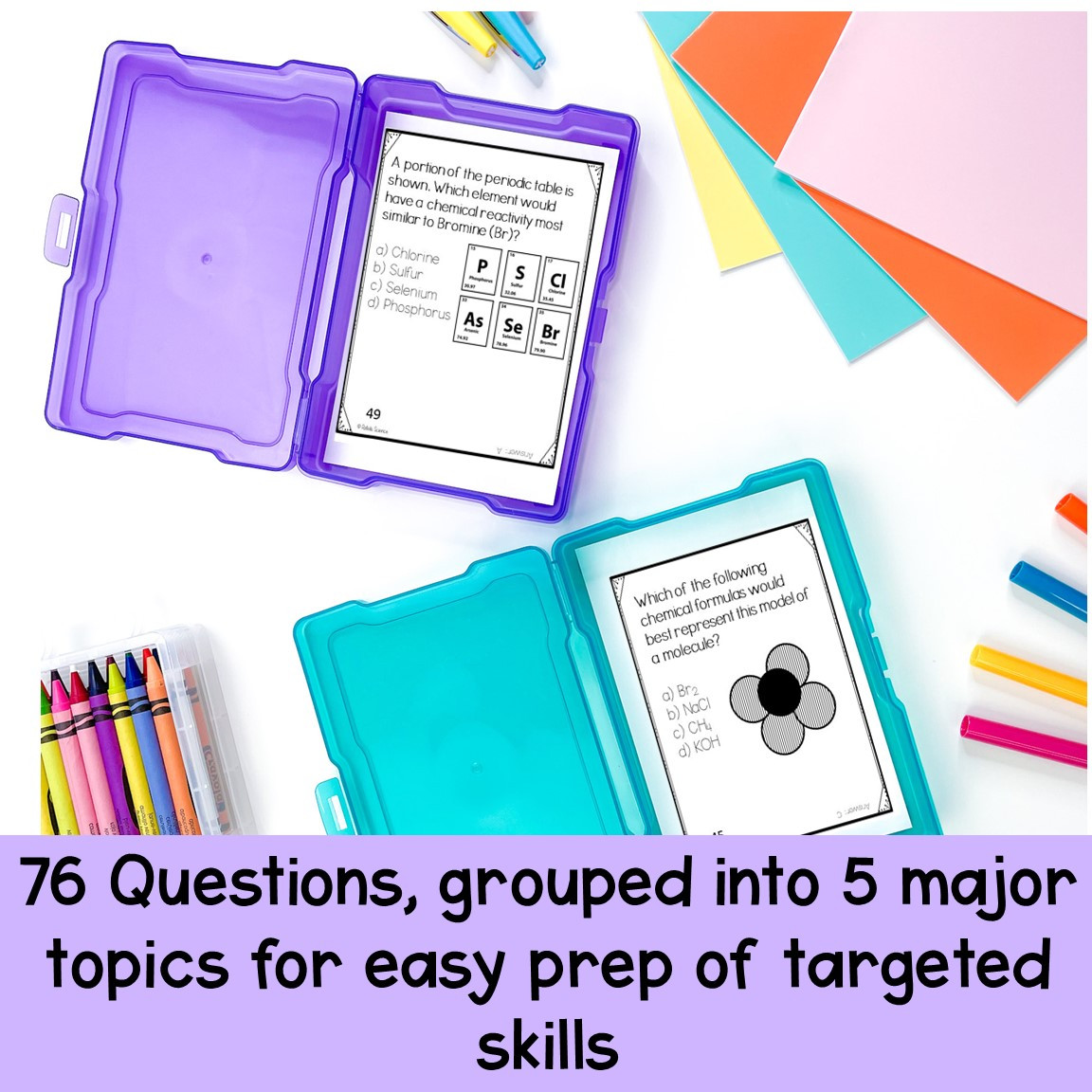 Properties of Matter Task Cards NGSS Physical Science Review 76 ...