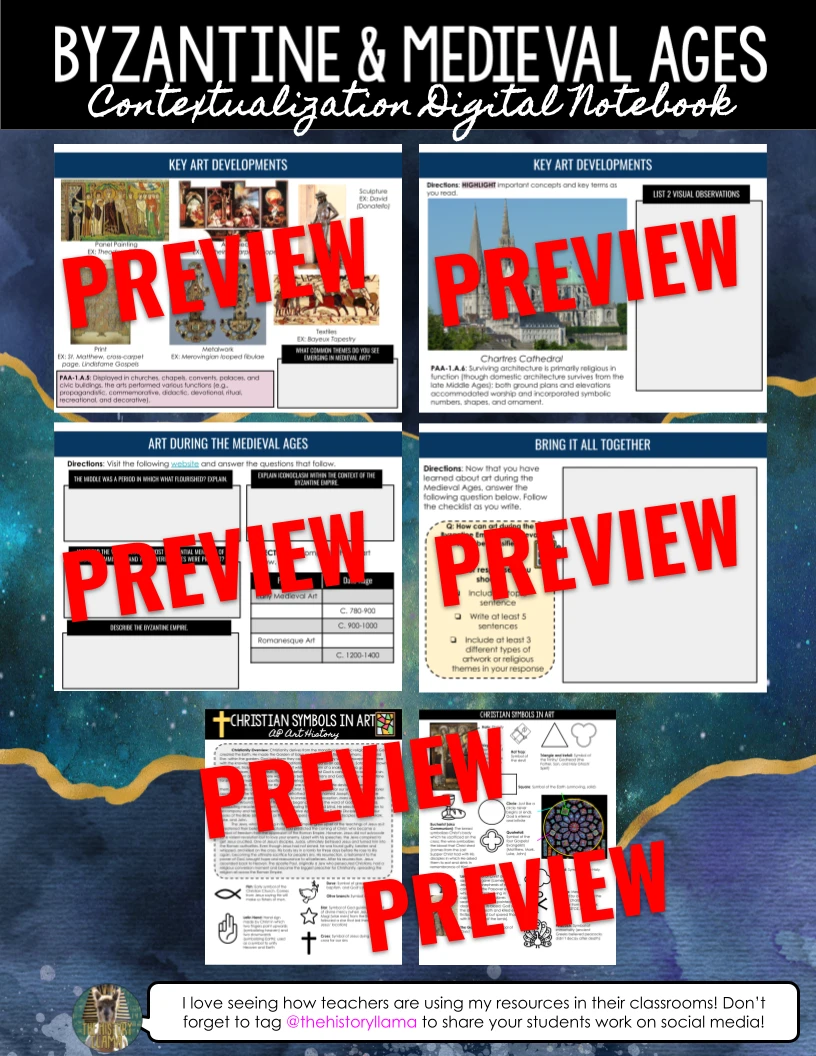 Byzantine & Medieval Art Contextualization Digital NB - AP Art History ...