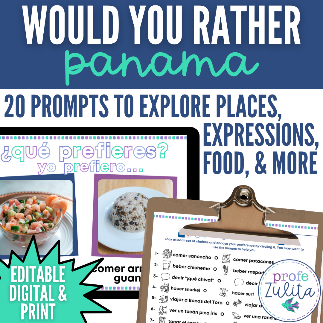 Spanish This or That Panama Culture Would You Rather Game & Gallery ...