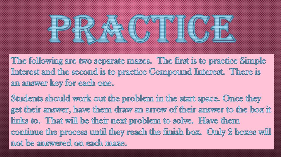 Simple & Compound Interest Mazes - Amped Up Learning