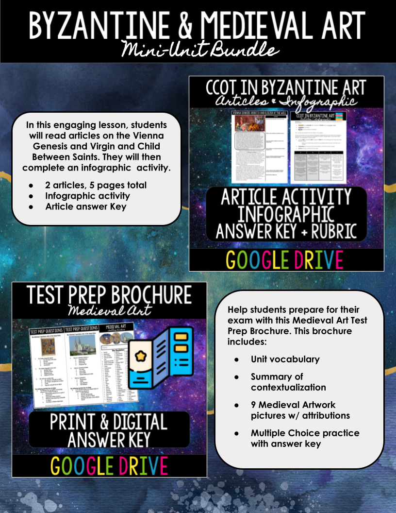 Byzantine & Medieval Art Mini-Unit Bundle - Art History