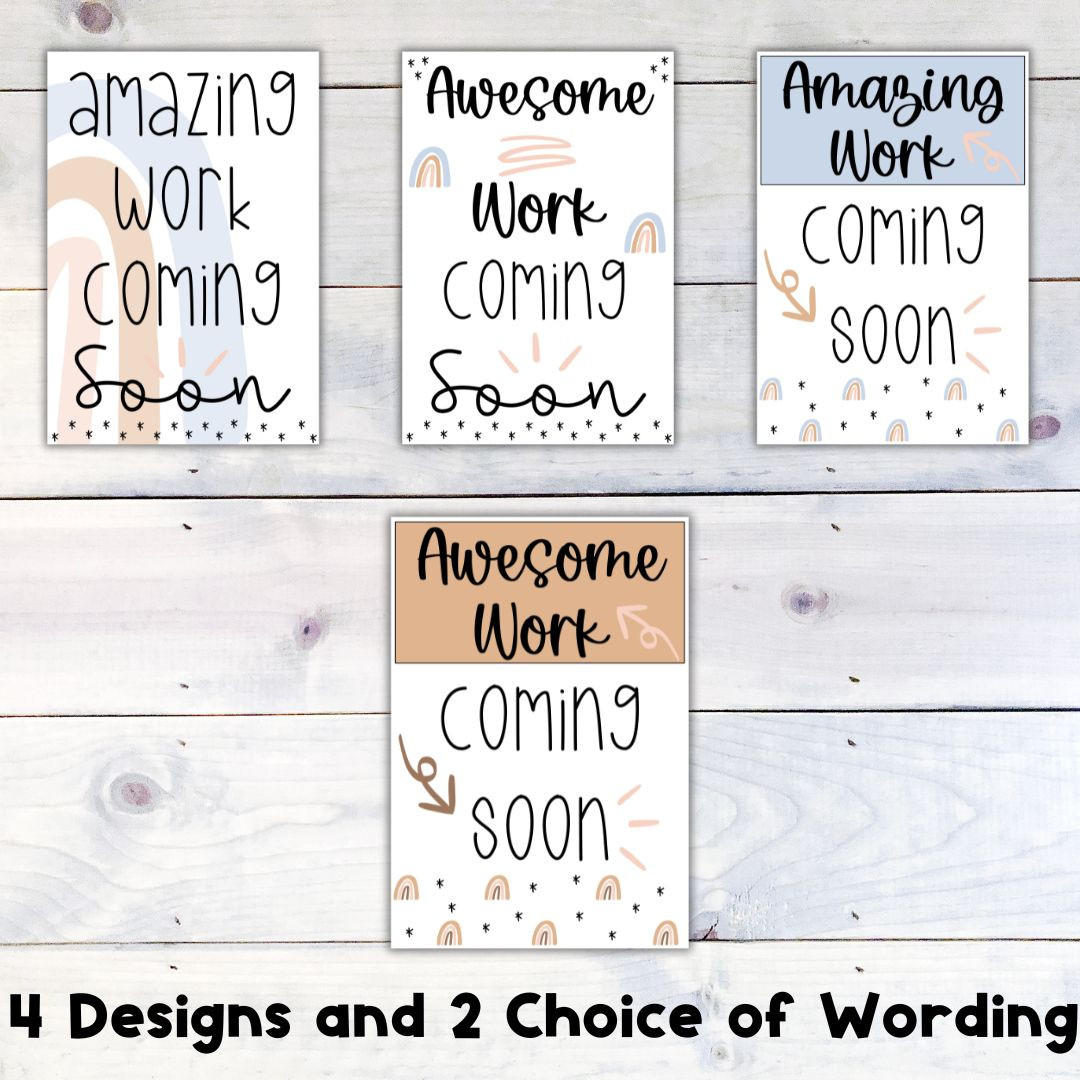 Amazing Work Coming Soon - Awesome Work Coming Soon Boho Posters ...