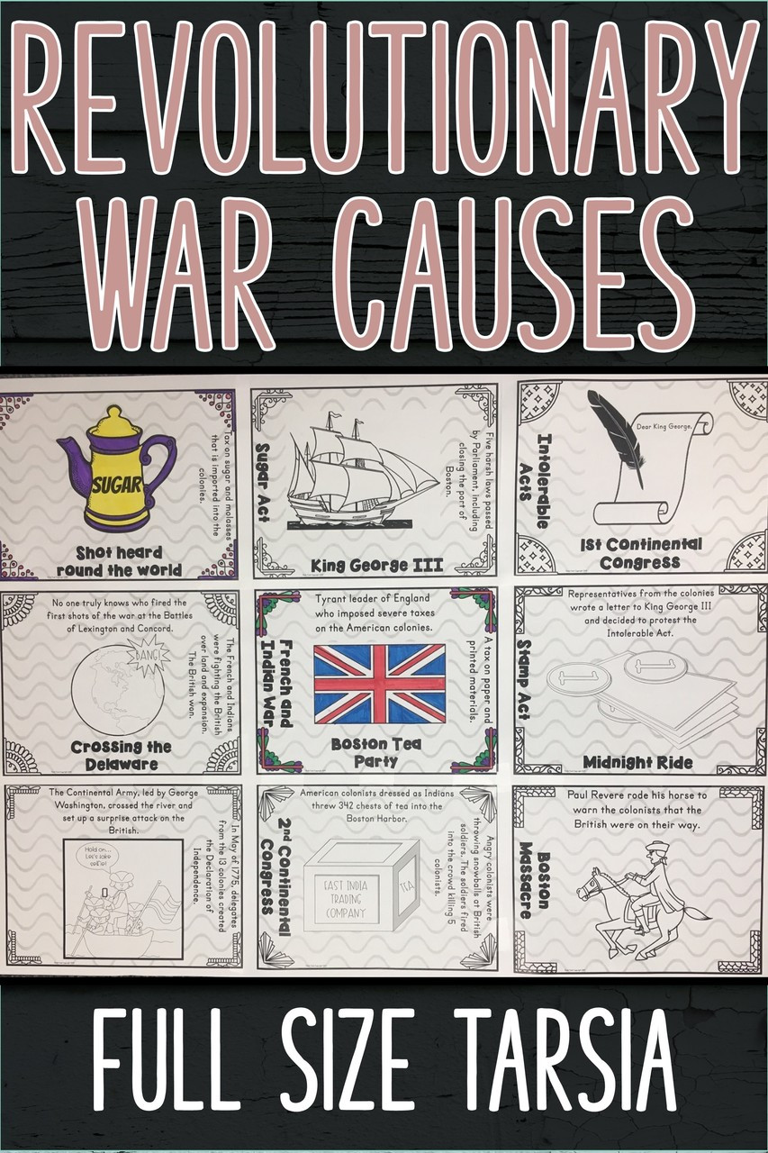 Revolutionary War Causes Full Size Group Tarsia Puzzle! American ...