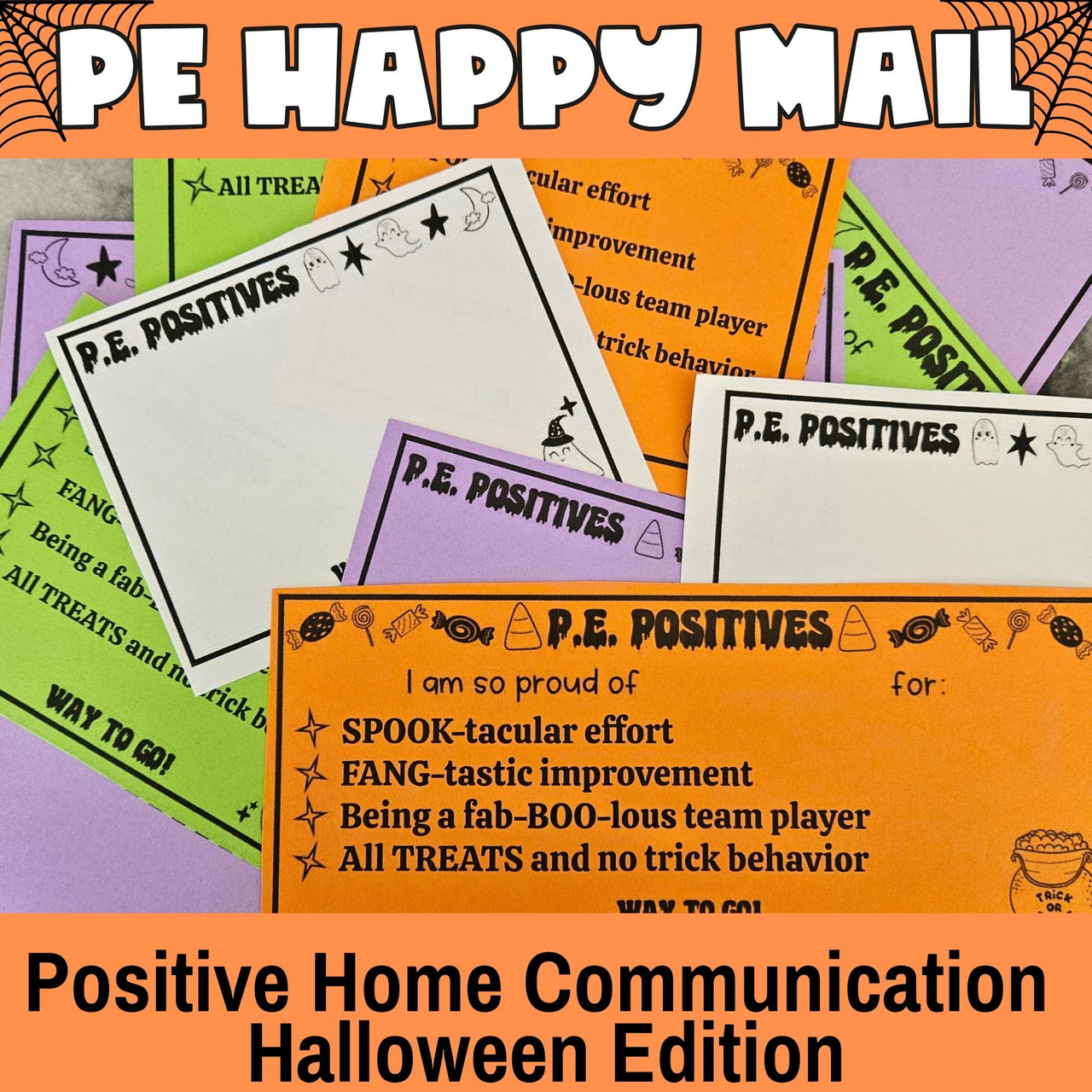 Halloween PE Positive Notes Home | Happy Mail | Classroom Management
