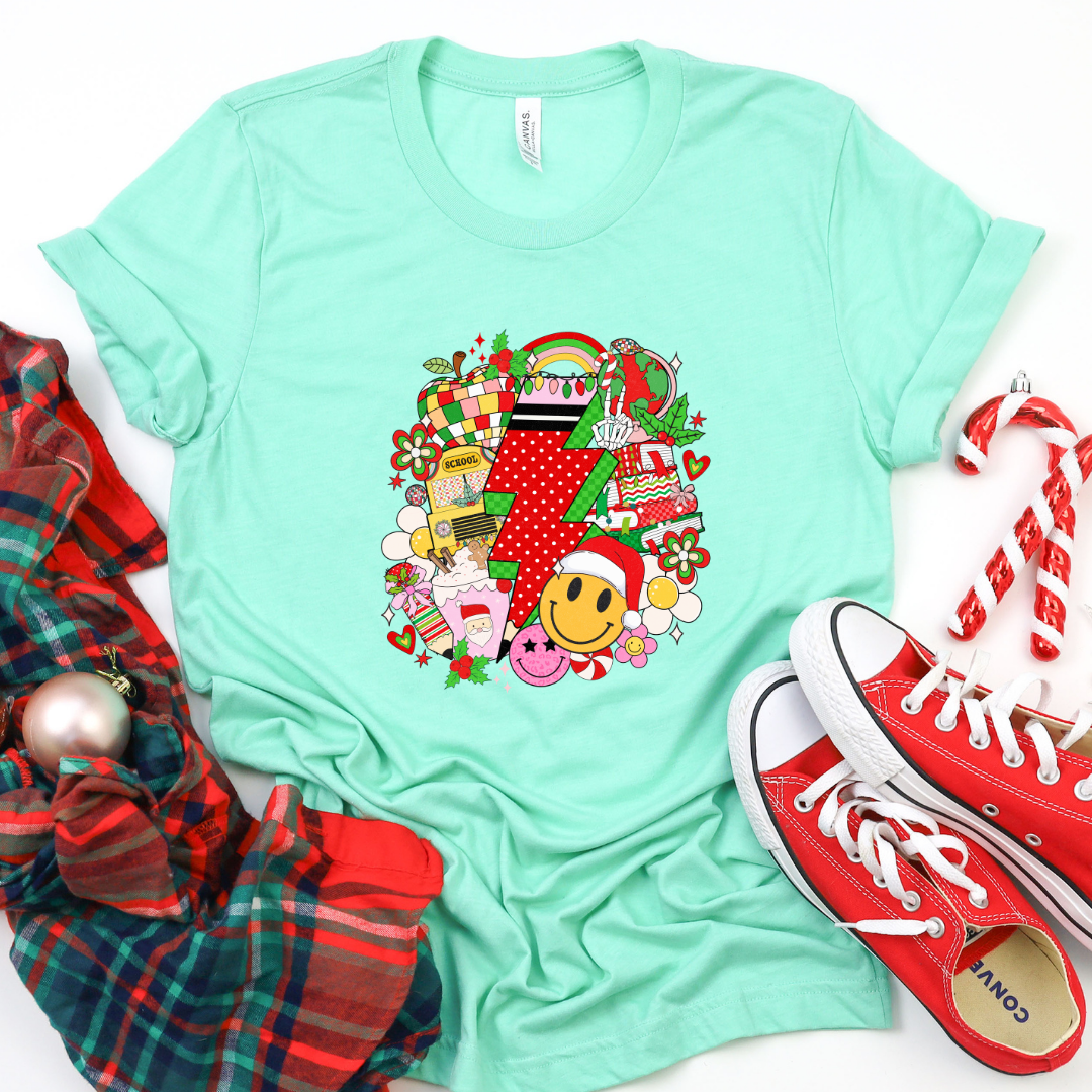 Groovy Christmas Collage T-Shirt