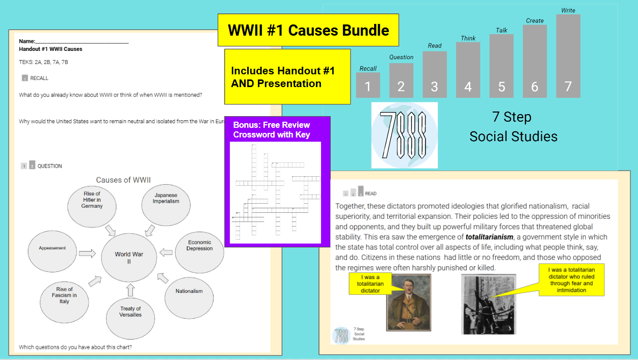 WWII Handout #1 Causes Bundle (Handout and Presentation) - Amped Up ...