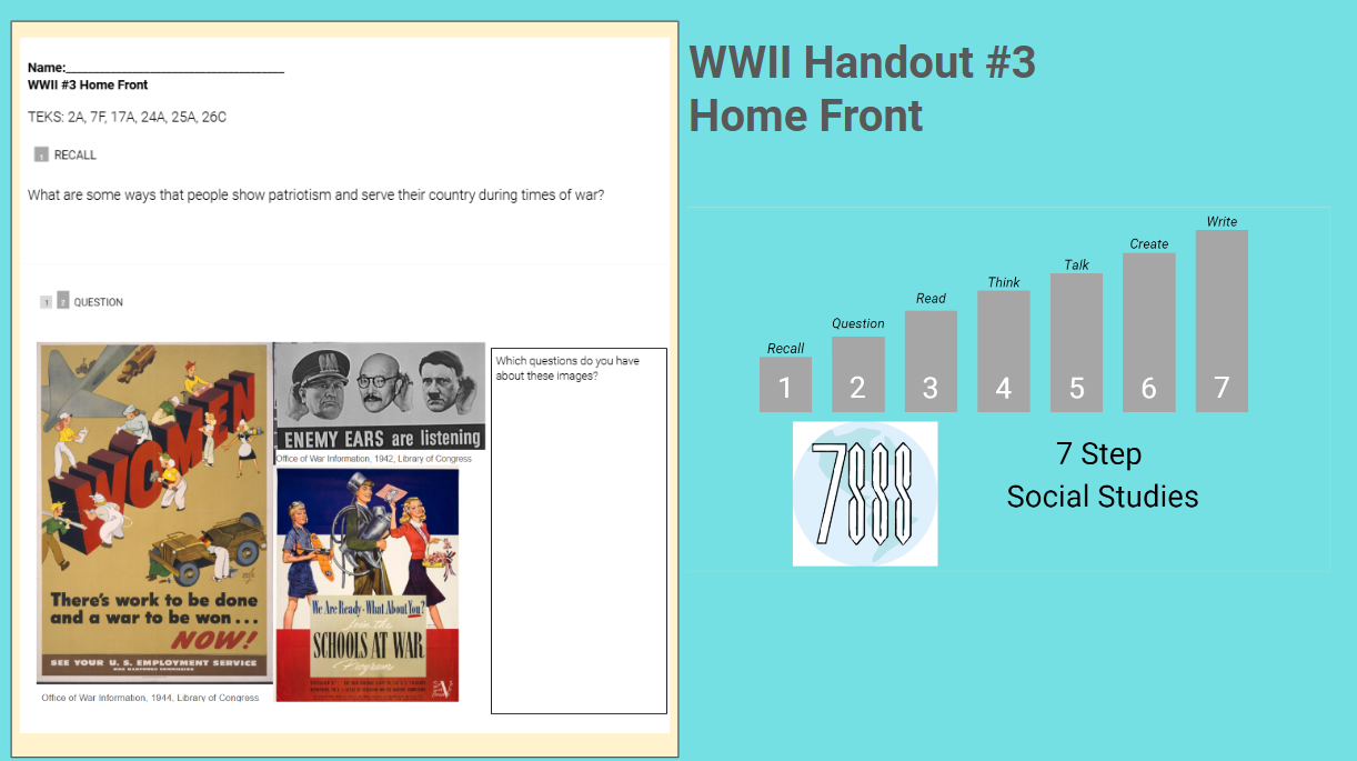 WWII Handout #3 Home Front - Amped Up Learning