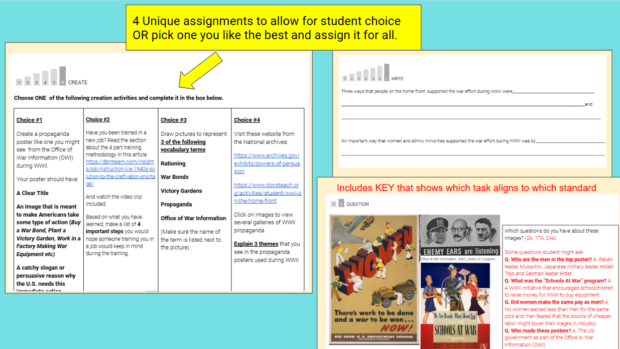 WWII Handout #3 Home Front Bundle - Amped Up Learning