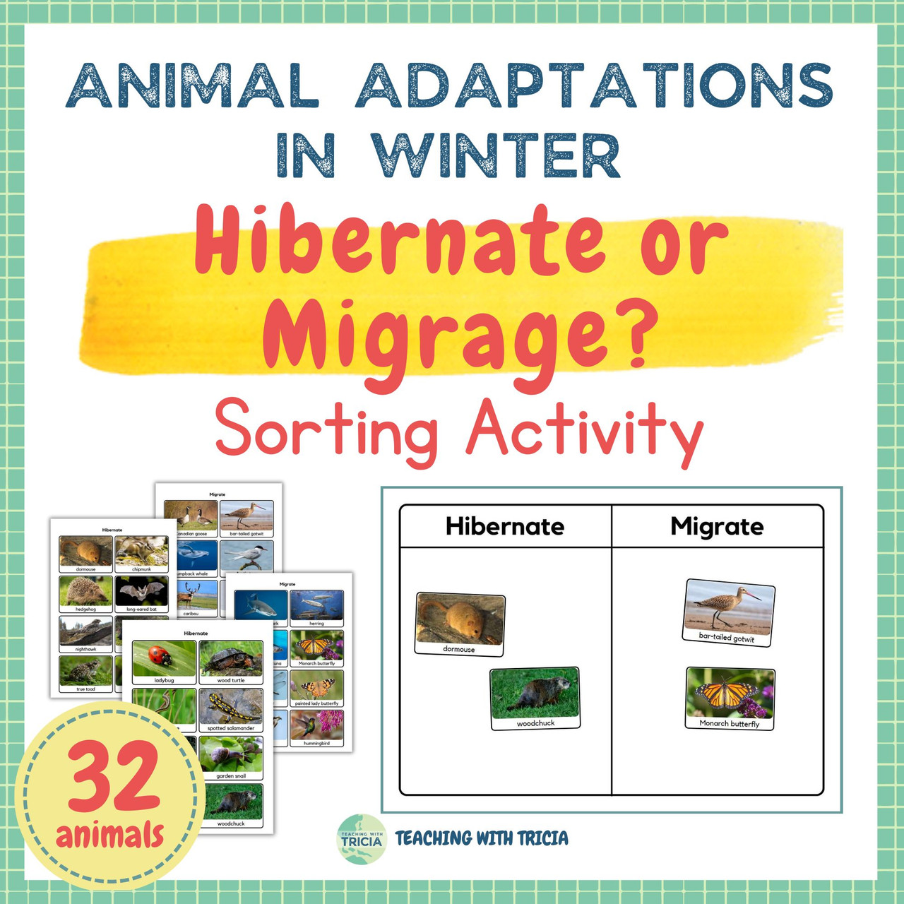 Animal Adaptations in Winter- Hibernate or Migrate Sorting for Winter ...