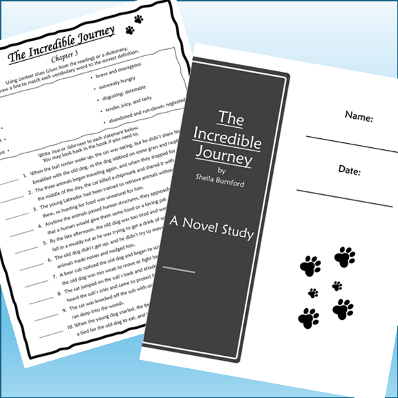 The Incredible Journey Novel Study