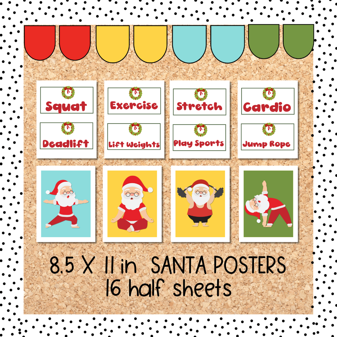 Health and PE Christmas Bulletin Board | Merry Fitmas