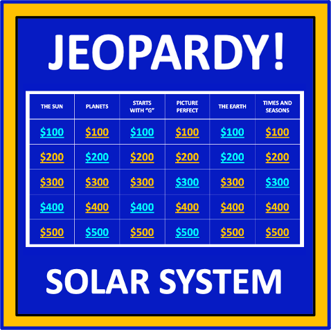 Solar System Jeopardy