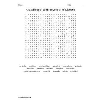 Classification and Prevention of Disease Word Search for Vet. Science ...