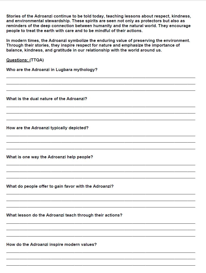 Creatures of Myth Worksheet Packet (230+ Assignments)