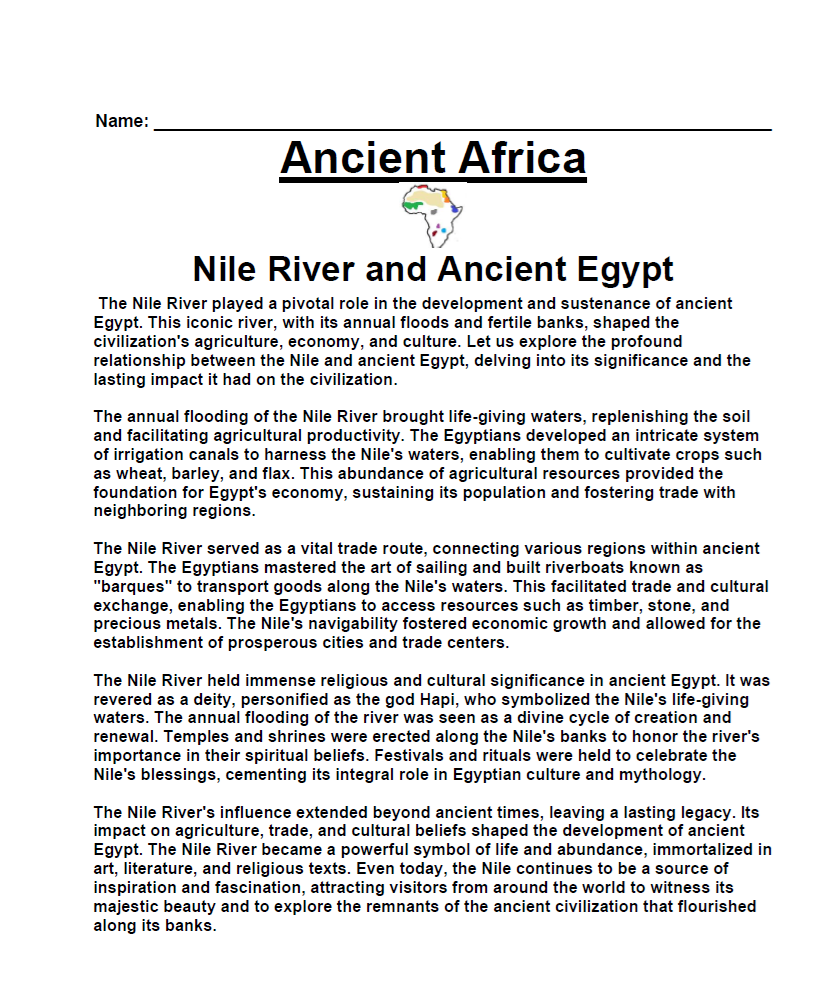 Ancient Africa Worksheet Packet (17 Assignments) - Amped Up Learning