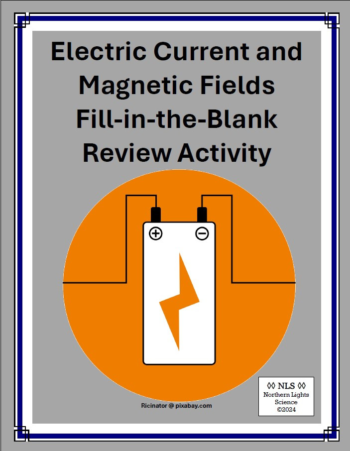 Electric Current and Magnetic Fields Fill-in-the-Blank Review Activity ...
