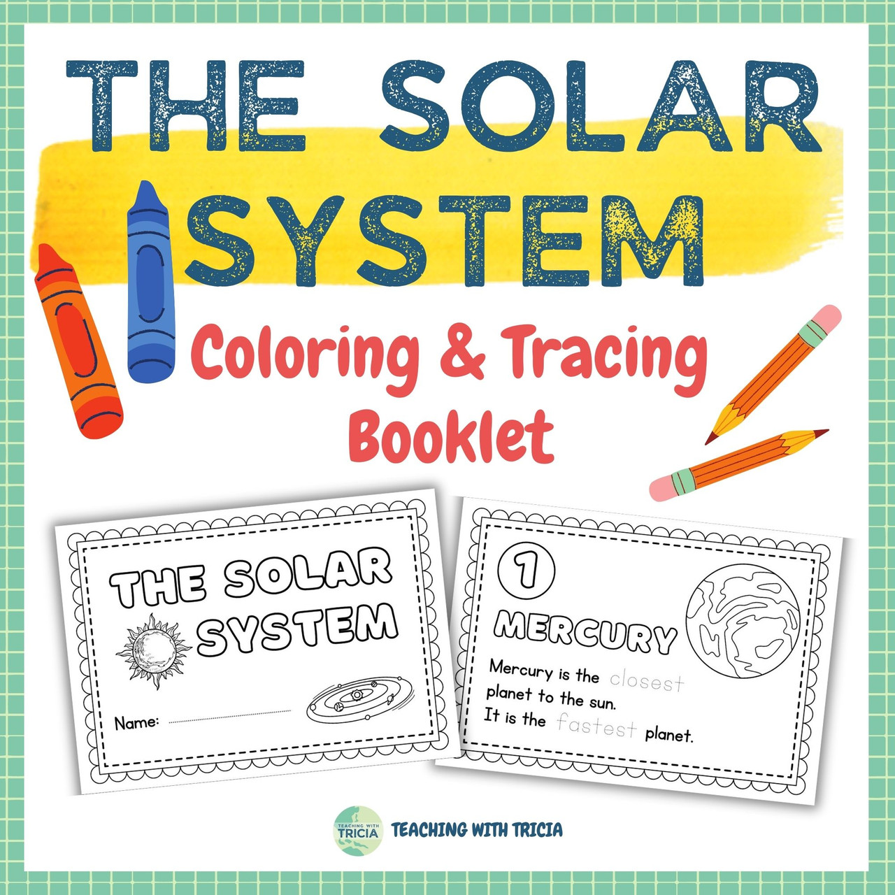 The Solar System: Coloring & Tracing Booklet - Amped Up Learning