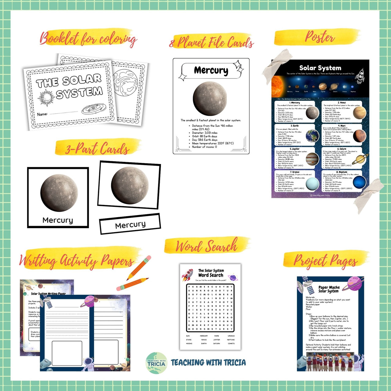 The Solar System BUNDLE- From Simple to Advanced: Booklet, Poster ...