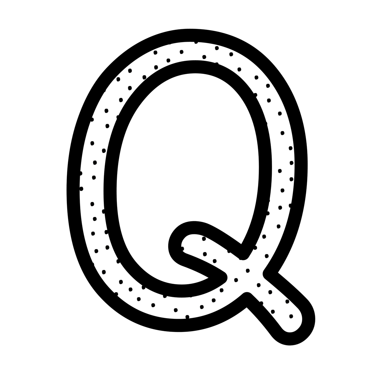 Large Black and White Spotty Alphabet Letters, Bulletin Board Alphabet ...