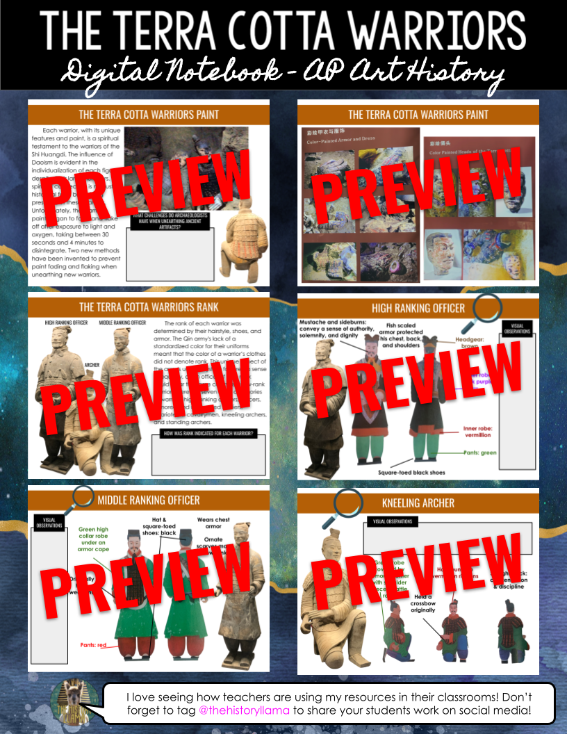 The Terra Cotta Warriors Digital Notebook - AP Art History - Amped Up ...