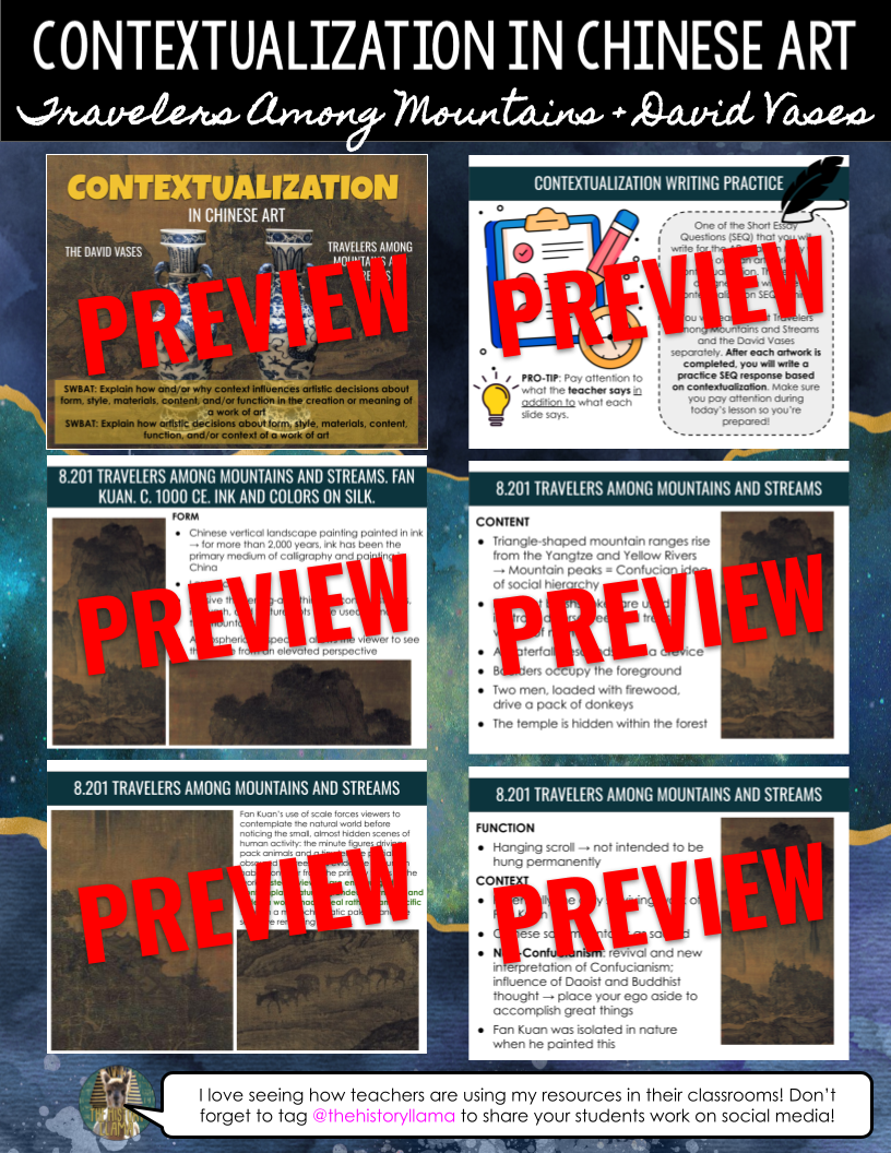 Travelers Among Mountains + David Vases Contextualization SEQ - AP Art ...