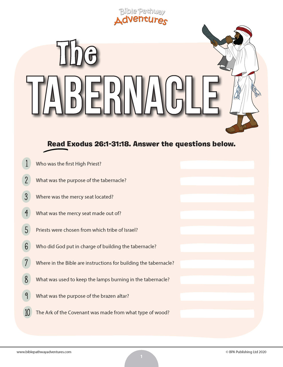 The Tabernacle Bible quiz