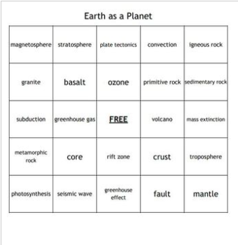 "Earth as a Planet" Bingo set for an Astronomy Course - Amped Up Learning