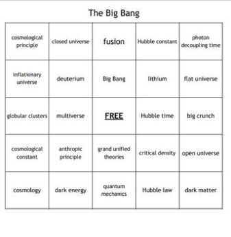 "The Big Bang" Bingo set for an Astronomy Course - Amped Up Learning
