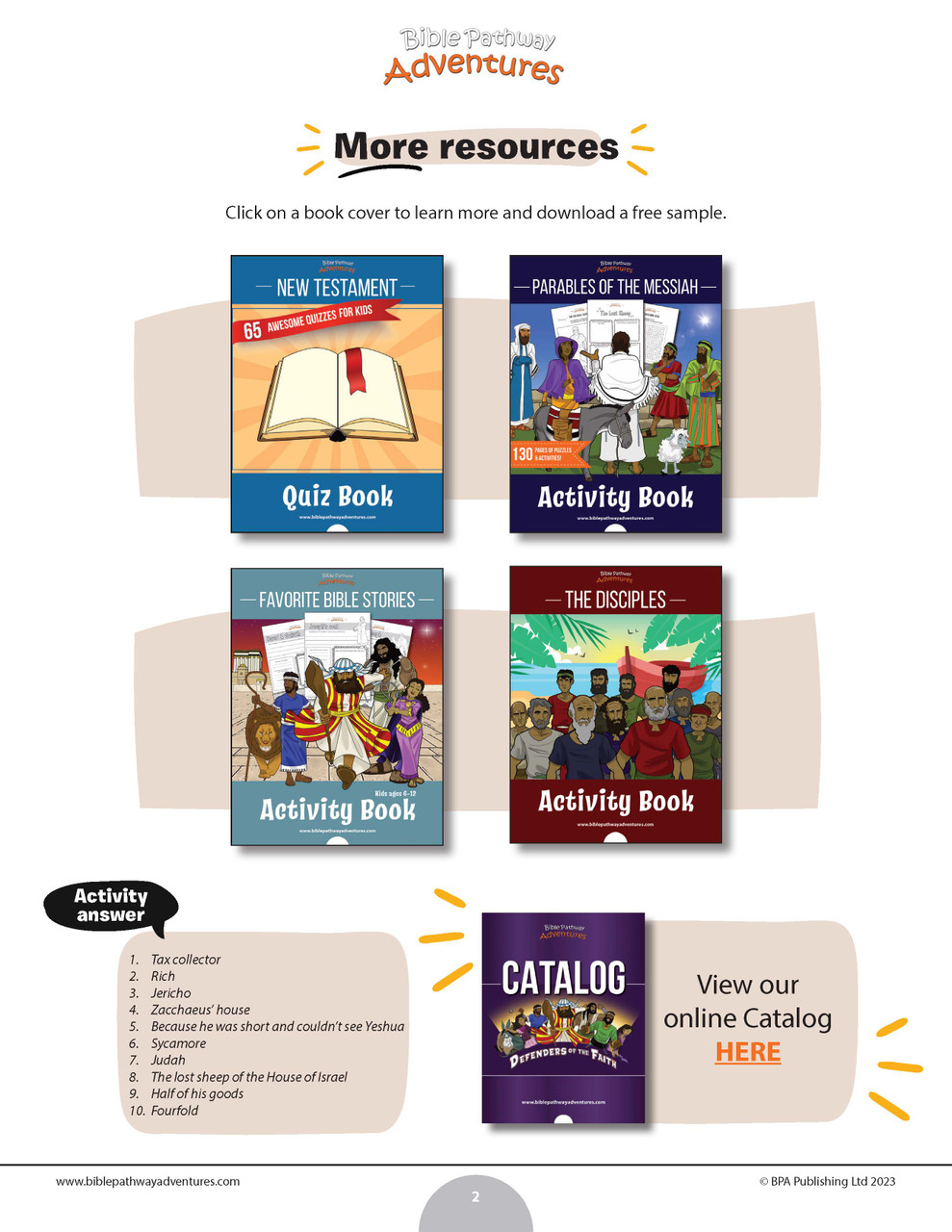 Zacchaeus the Tax Collector Bible quiz