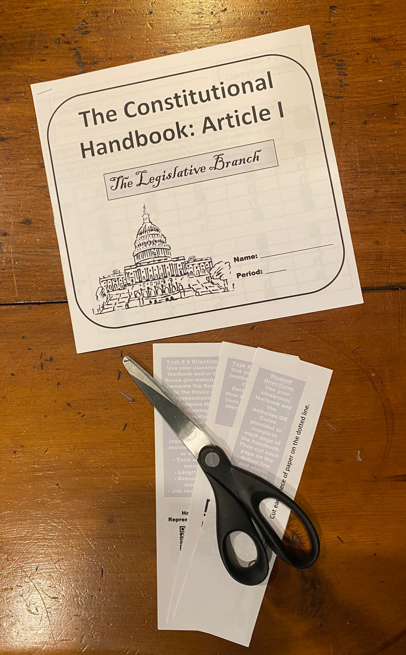 U.S. Government | The Legislative Branch | Student Handbook Activity ...