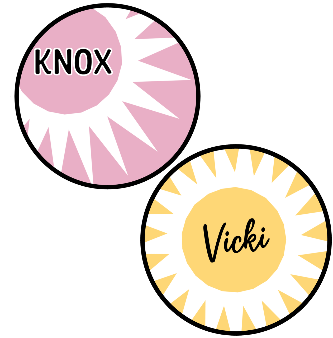 Printable Student Name Labels, Bright Name Plates, Colorful Name Cards ...