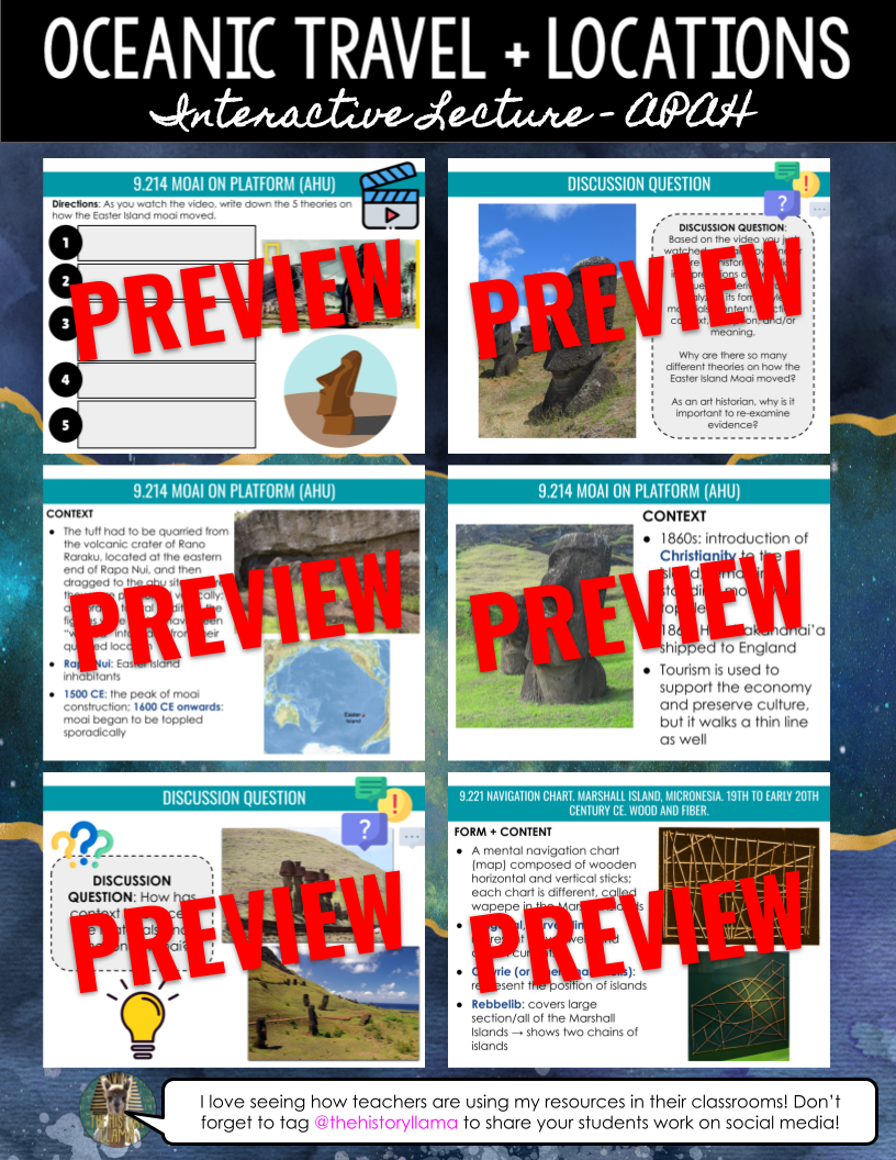 Oceanic Travel + Locations Interactive Lecture - AP Art History - Amped ...