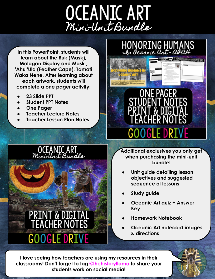 Oceanic Art Mini-Unit Bundle - AP Art History - Amped Up Learning