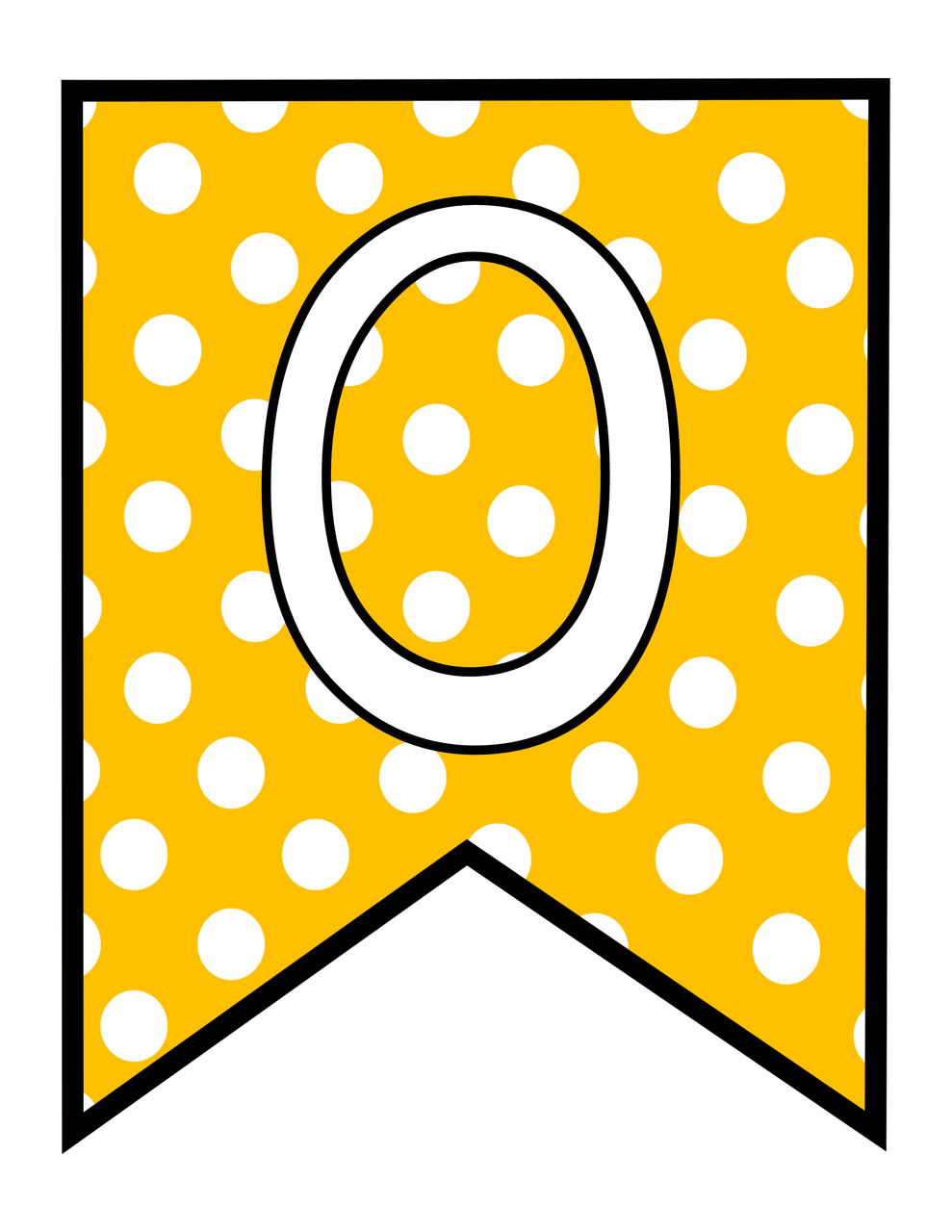 Printable Bulletin Board Bunting Banners, Polka Dots Alphabet Bunting ...