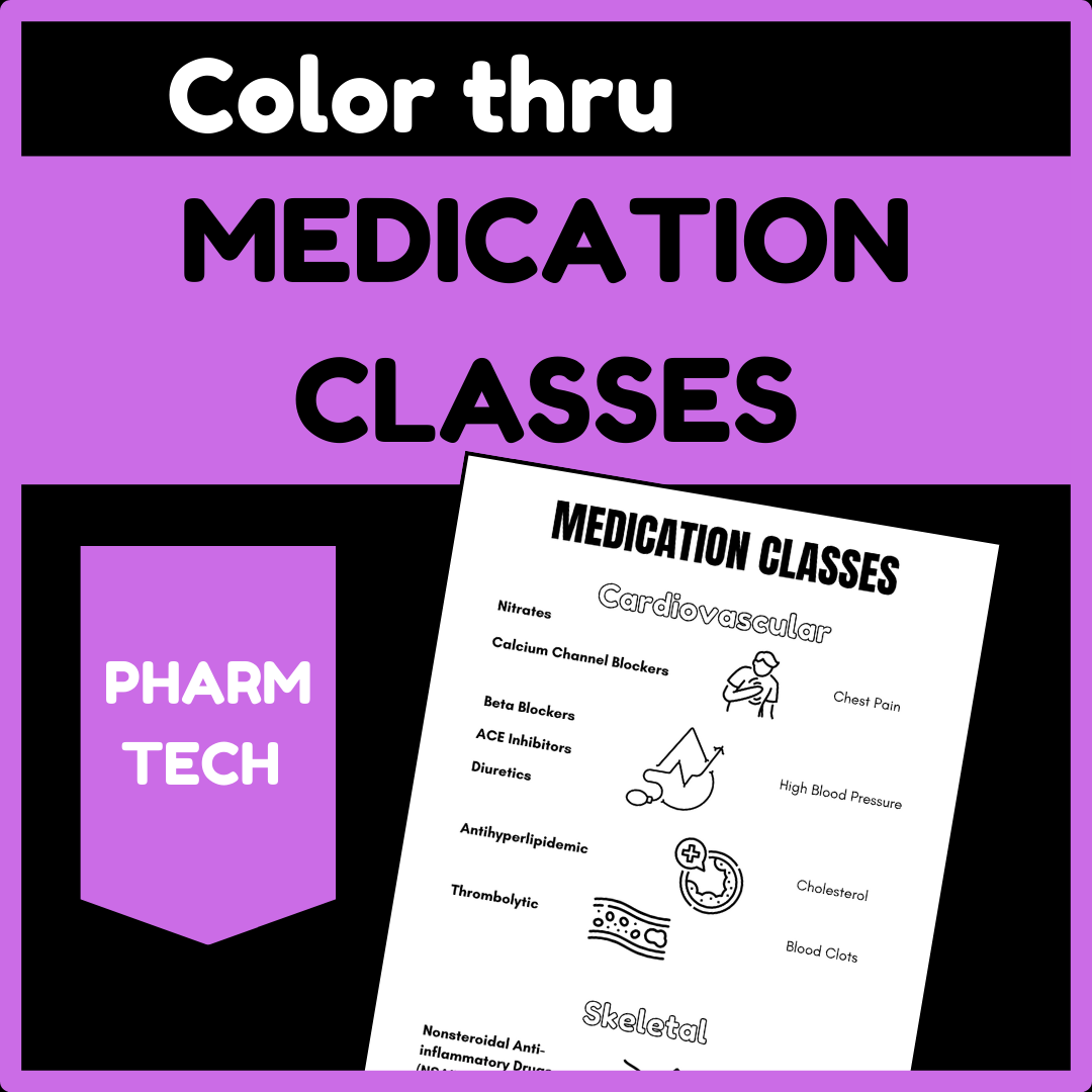 Color thru Medication Classes - Amped Up Learning