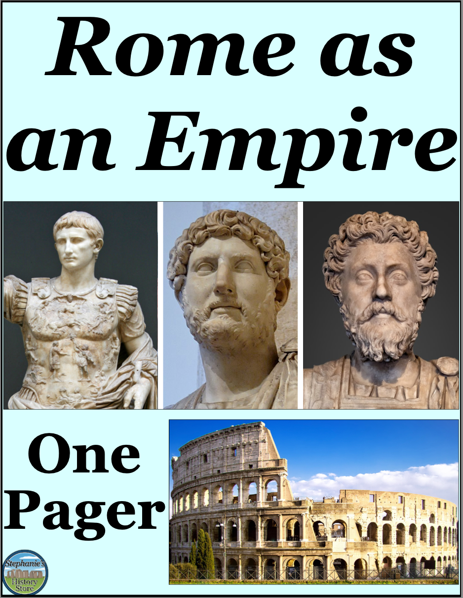 The Roman Empire One Pager Review Activity