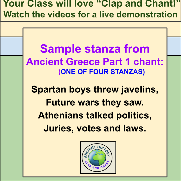 Ancient Greece Part 1, Clap and Chant, World History, Kinesthetic ...