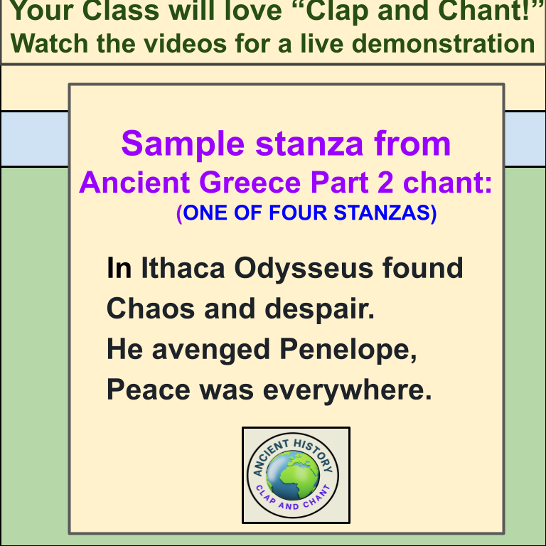 Ancient Greece Part 2, Clap and Chant, World History, Kinesthetic ...